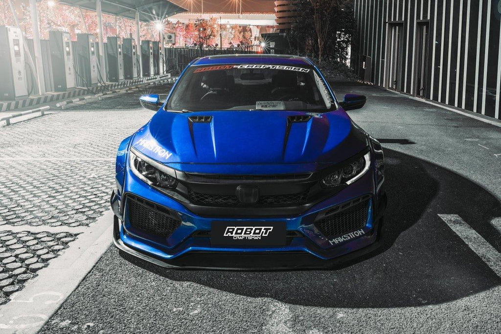 Honda Civic 10th Gen FC1/2/3/4/5/6 FK7 Aftermarket Parts - Robot Craftsman Hood Carbon/FRP