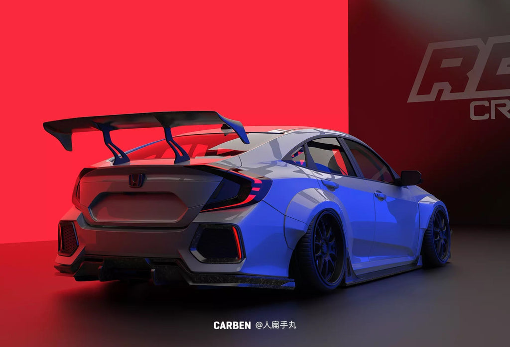 ROBOT CRAFTSMAN Universal Carbon Fiber Rear Spoiler GT Wing – Robot ...