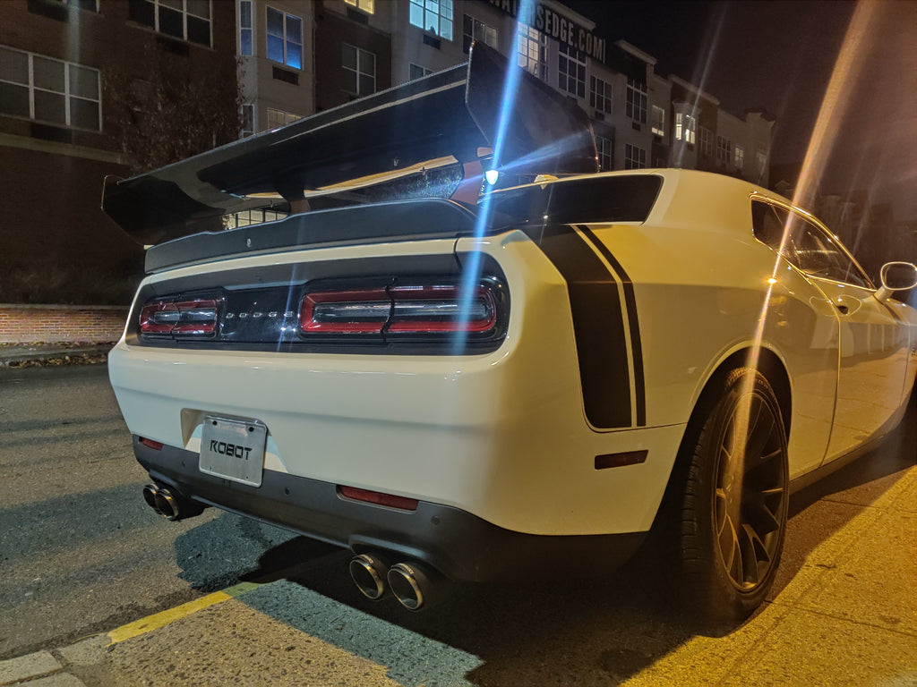 ROBOT CRAFTSMAN Carbon Fiber or FRP Swan Neck Hammer GT Wing For Dodge ...