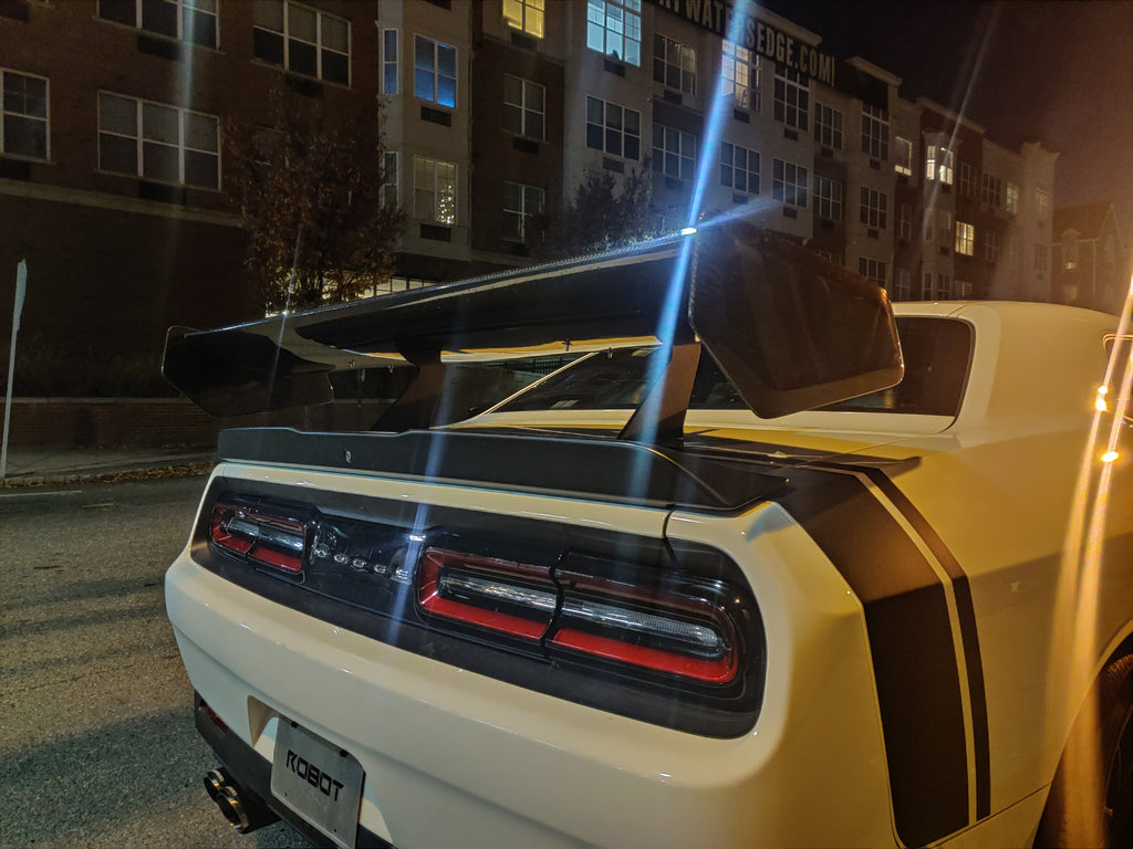 Carbon or FRP Swan Neck GT Wing For Challenger Hellcat – Robot Craftsman